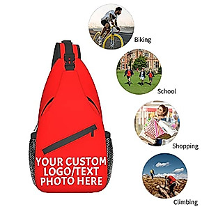 Custom Sling Bag Crossbody Bags Chest Bag For Men Women Design Your Own Personalized Shoulder Backpack Travel Bag Hiking Daypacks With Text Image Chest Sling Backpack Daypack Chest Package