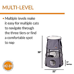 K&H PET PRODUCTS Kitty Tower Classy Gray 22 X 30 Inches