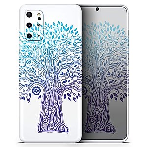 DesignSkinz Gradiated Tree of Life Protective Vinyl Decal Wrap Skin Cover Compatible with The Samsung Galaxy S20 (Screen Trim & Back Glass Skin)