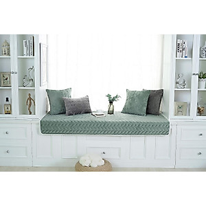 SINCERE Custom Size Non-Slip Sofa Mat, Couch Slipcover, Bay Window Mat, Windowsill Pad, Area Rug Seat Pad, Bench seat Cover, Tatami Mats (Gray, 24x71 inch)