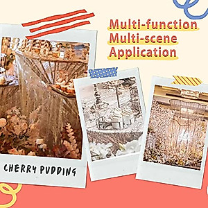 Glitter Wavy Tulle Fabric 3 Rolls 6 Inch by 30 Yards Total Sparkle Mesh Netting Fabric Ribbon Spool for Wedding Birthday Party Baby Shower Decorations DIY Tutus Petticoat Tulle Skirt Table Skirt