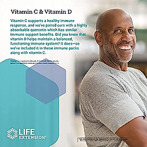 Life Extension - Immune Packs with Vitamin C & D, Zinc and Probiotic (30 Packs)