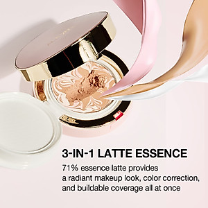 AGE 20’s Signature Hydrating Essence Sunscreen Foundation for Dry Skin, SPF 50+, BB & CC Cream, Moisture Cushion Pact, Refill Included, 21 Light Beige (0.49oz x 2ea)