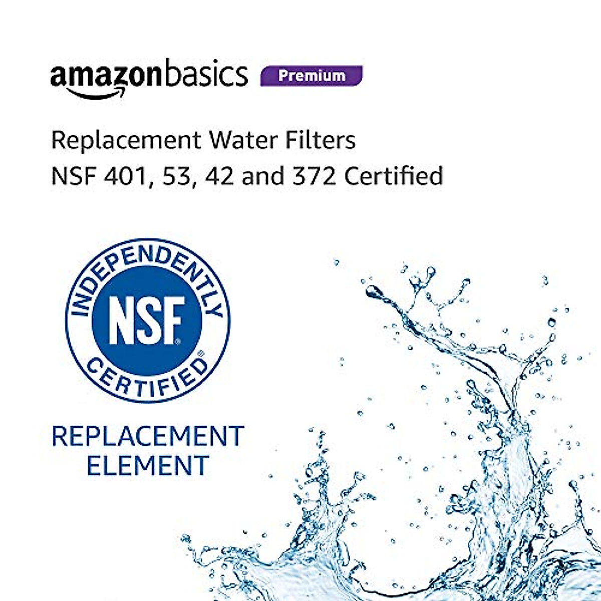 Amazon Basics Replacement GE MWF Refrigerator Water Filter Cartridge - Pack of 2, Premium Filtration