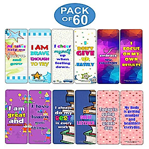 Positive Affirmations for Kids Bookmarks (60-Pack)