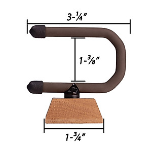 String Swing Dulcimer Hanger Wall Mount Holder CC01D-O Solid Oak Hardwood Block