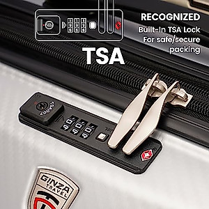 GinzaTravel Luggage Expandable 3 Piece Sets Rare Color PC+ABS Suitcase Set with Smooth wheels and TSA lock…