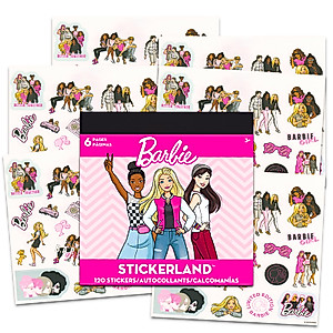 Barbie Sticker Book for Girls - Barbie Sticker Pack Bundle with 120 Barbie Stickers for Kids Ages 4-8 Plus Door Hanger | Barbie Party Supplies