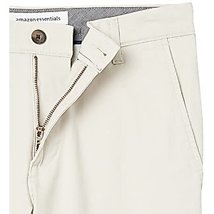 Amazon Essentials Men's Athletic-Fit Casual Stretch Chino Pant (Available in Big & Tall), Stone, 40W x 32L