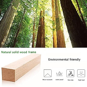 WBRSybUS Natural Solid Wood Bath Mat with Handle,Square/Rectangle Shower Mat, Slip Proof Bath Mats for Seniors/Pregnant Woman,Indoor Outdoor Wooden Large Floor Mats,60 * 70cm, 6070cm