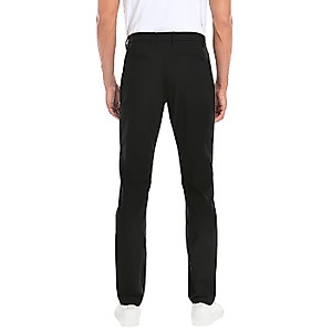 LRD Mens Stretch Golf Pants – Lightweight Performance Slim Fit Golf Pant for Men Black - 34W x 32L