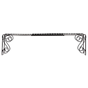 Expandable Scroll Metal 1 shelve,Over The Sink Shelf - Black