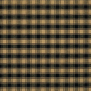 Cackleberry Home Black and Tan French Check Decorative Square Throw Pillow Case Covers Woven Cotton 18 x 18 Inches, Set of 2