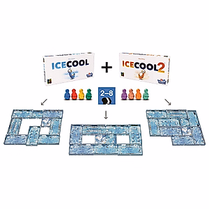 Brain Games ICECOOL 2 - A Fast & Fun Penguin Flicking Board Game, New Layouts & More Players, Age 6 and up, 2-8 Players, 30 Min Play Time, Award Winning Family Game by Brain Games,Multicolor
