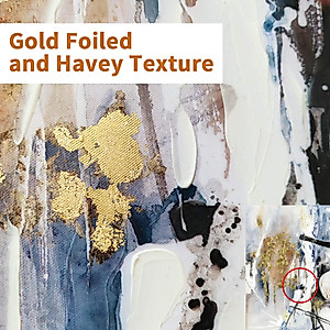 Abstract Canvas Wall Art Picture: White & Brown Hand-Painted Painting Artwork for Bedroom (24'' x 36'' x 2 Panels)