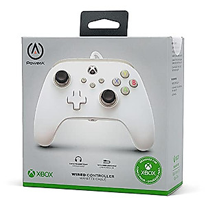 PowerA Wired Controller for Xbox Series X|S - White, gamepad, video game / gaming controller, works with Xbox One