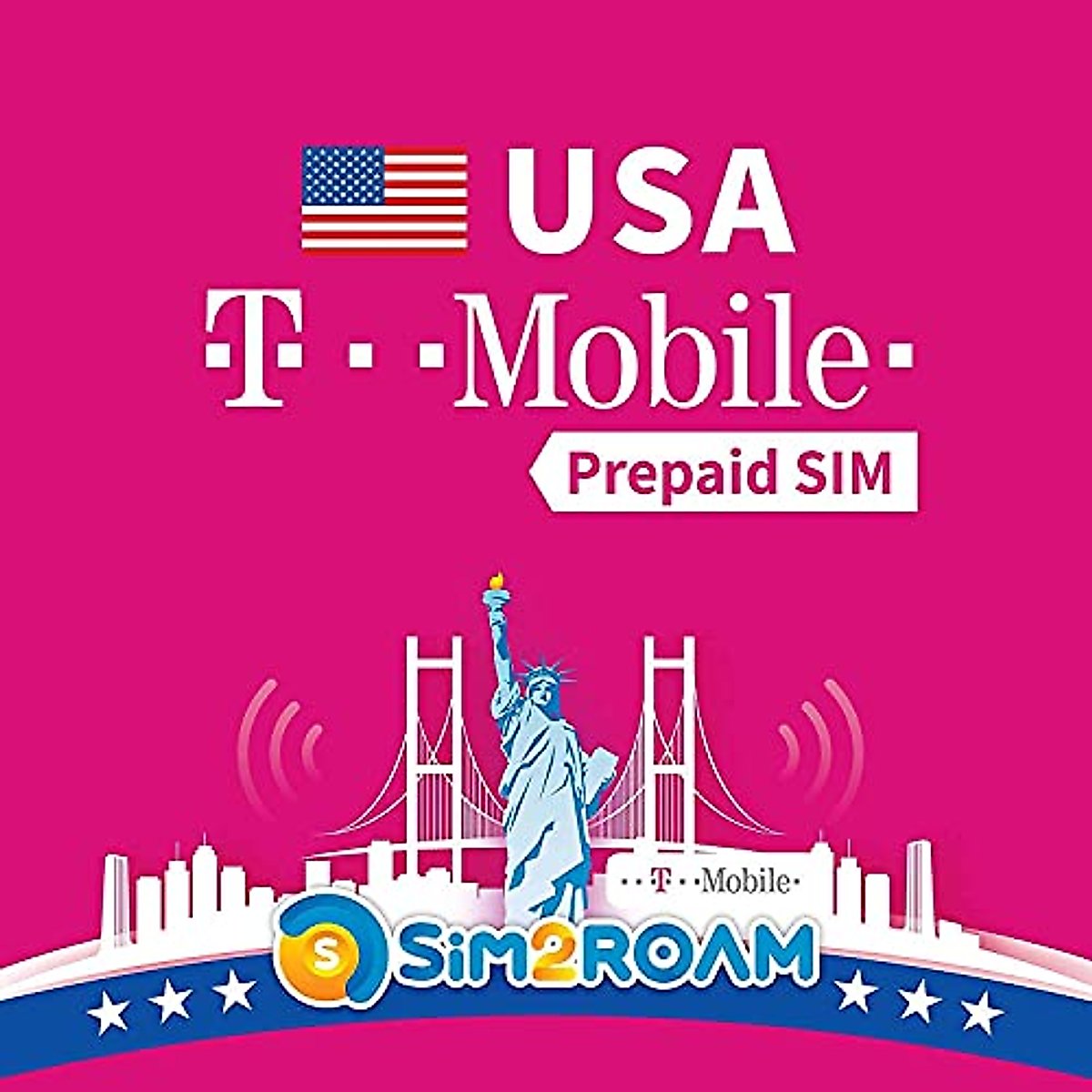 USA T-Mobile Blank SIM Card | for iOS Android 5G 4G LTE Smart Phones | Talk SMS Data | Triple Cut 3 in 1 Simcard - Standard Micro Nano | No Contract Cellphone Plan | USA Coverage