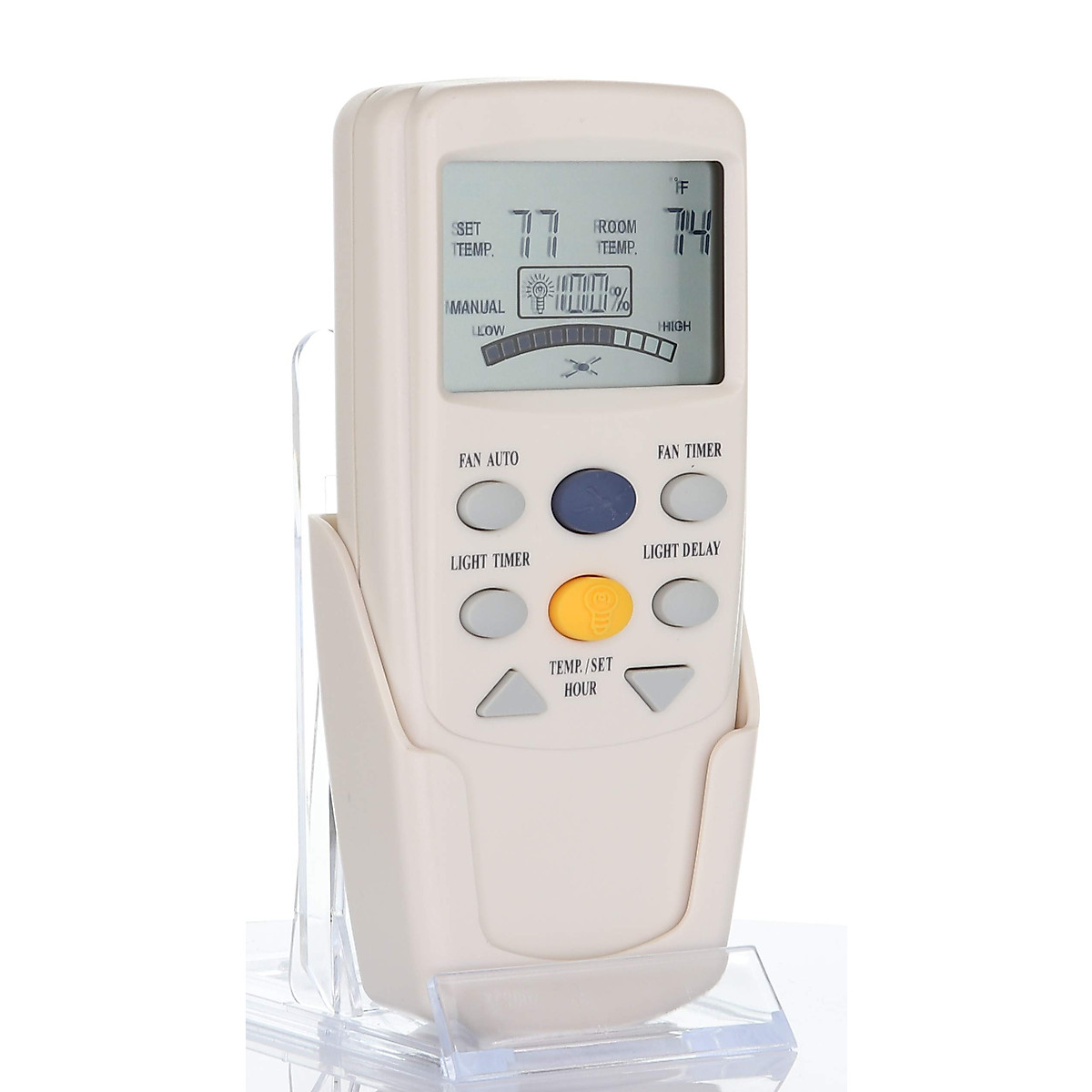 Anderic Replacement FAN-9T with FAN TIMER key Thermostatic Remote Control for Hampton Bay Ceiling Fans - FAN9T (FCC ID: L3HFAN9T, PN: FAN9T)