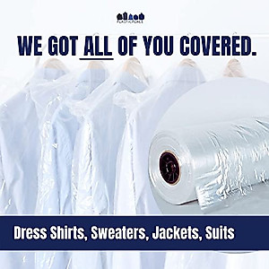 Plasticplace .65 Mil Clear Garment Bags, 21 x 7 x 54 Inch, 320 Count (Pack of 1)