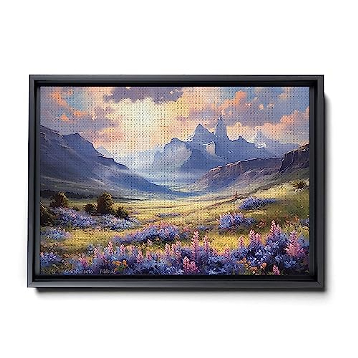 Enchanting Texas, Native Texas Hill Country Bluebonnet Landscape - Fine Art Print Mounted in a White Mat Board