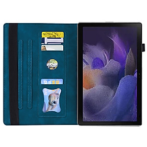 Case for Samsung Galaxy Tab A8 10.5'' 2022 PU Leather Cover SM-X200/X205 Flip Stand Shell with Card Holder Multi-Angle Viewing Business for Galaxy Tab A8 10.5 inch Tablet,Navy Blue