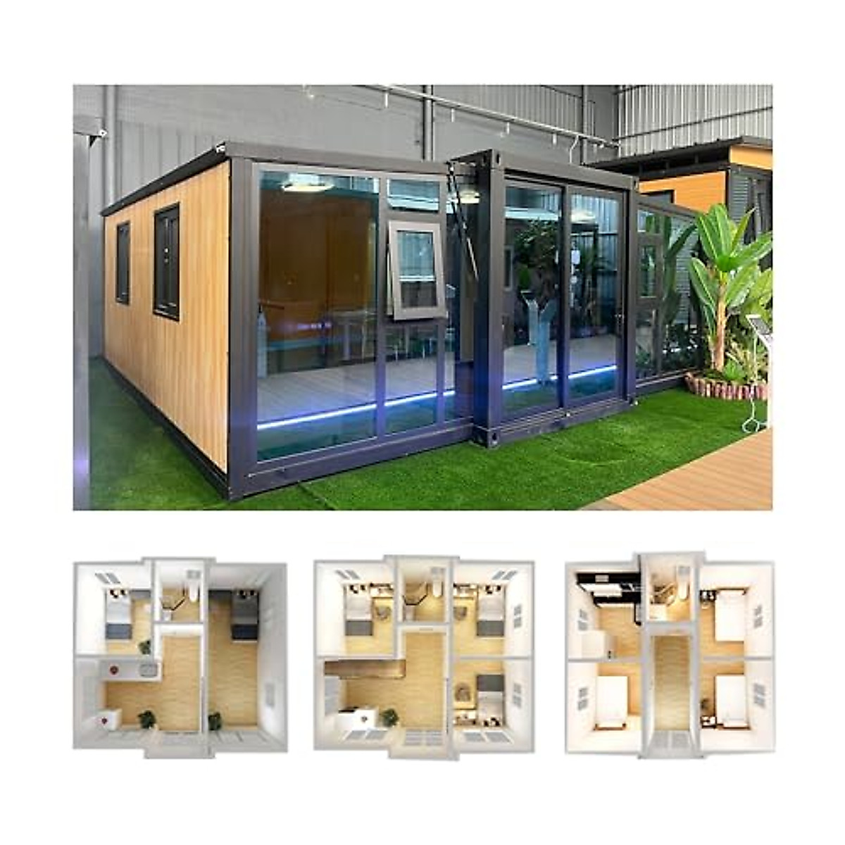 Portable 40ft Prefab Homes Expandable Container Home Folding Living Container Insulated and Weather-Resistant Container Home