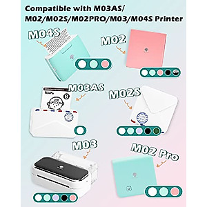 Phomemo White Self-Adhesive Thermal Paper for Phomemo M02/M02 Pro/M02S/M03, Storage Time 20 Years, 50mm x 3.5m, Diameter 30mm, 3 Rolls