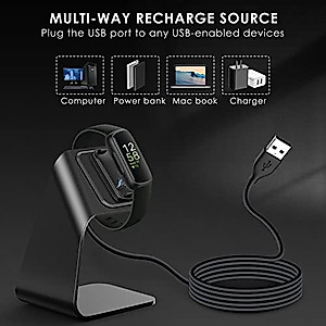 NANW Charger Dock Compatible with Fitbit Inspire 3, Charger Stand Charging Cable Station Base Cradle with 4.5ft USB Cord Replacement Accessories for Inspire 3 Smartwatch, Black