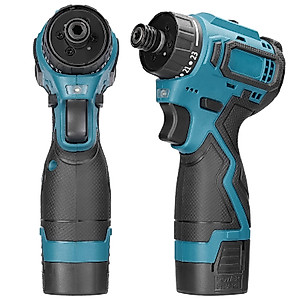 Cordless Screwdriver, Weytoll 18V Electric Screwdriver, Brushless Lithium Screwdriver tool kit, Electric Screw Driver with Torque Adjustable, 2 Speed Control for Mobilephones Computers Home Appliances