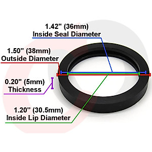 (6 Pack) Gas Can Spout Gasket Seals - Universal Rubber Replacement Gasoline/Fuel Jug Washer Seals (Upgraded Version, Compatible with Ethanol, Stabilizer, etc)