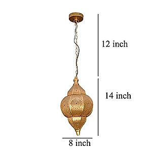DecorHack by Arusaya Wedding Event Party Festival Decoration Ceiling Pendant Fixtures Lamp Light Moroccan Lamp (14X8 Inch)
