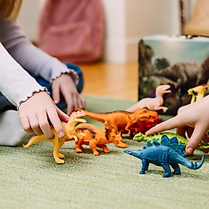 PLAYVIBE Dinosaur Toys for Kids 3-5 – 12 Realistic Small Dinosaur Figures with Storage Box, 5-7 Years Old – Toddler Boy Dino Toys