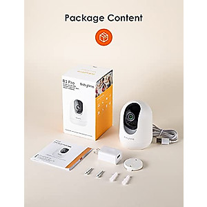 BabyTime Pet Camera, Indoor 2K 360° Wi-Fi Smart Camera with Night Vision, Motion Detection, Two-Way Audio, Compatible with Alex