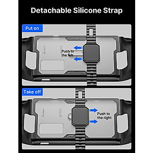 JSAUX PC0104 ModCase for Steam Deck, Steam Deck Case with Detachable Front Shell Include Protective Case, Face Cover,Metal Bracket and Strap-Basic Set
