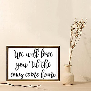 MiEoly We Will Love You Til The Cows Come Home, Nursery Sign, Farm Theme Nursery Decor, Farmhouse Nursery Decor, Farm Nursery Sign, Baby Boy Gift