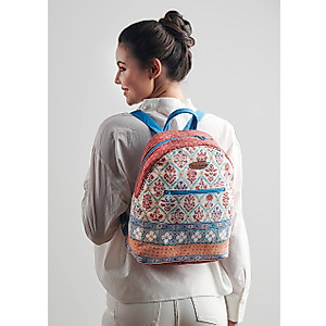 Maison d' Hermine Backpack Cotton Shoulder Backpack with Small Pouch Lightweight Bag for Travel Work Beach Perfect for Women & Men (Romane)