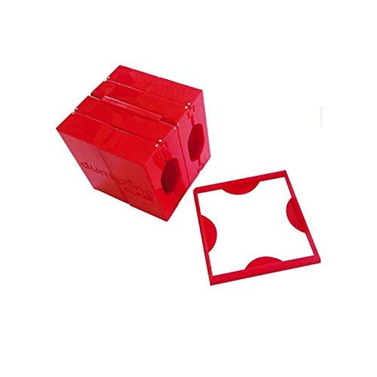 Dumpling Cube - Makes 4 Traditional Gyoza Style Dumplings at a time. Shape, Fold and Trim, with a Pastry Cutter included
