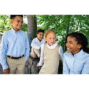 French Toast Girls' Toddler Pleated Ribbon Bow Jumper, Khaki, 4T