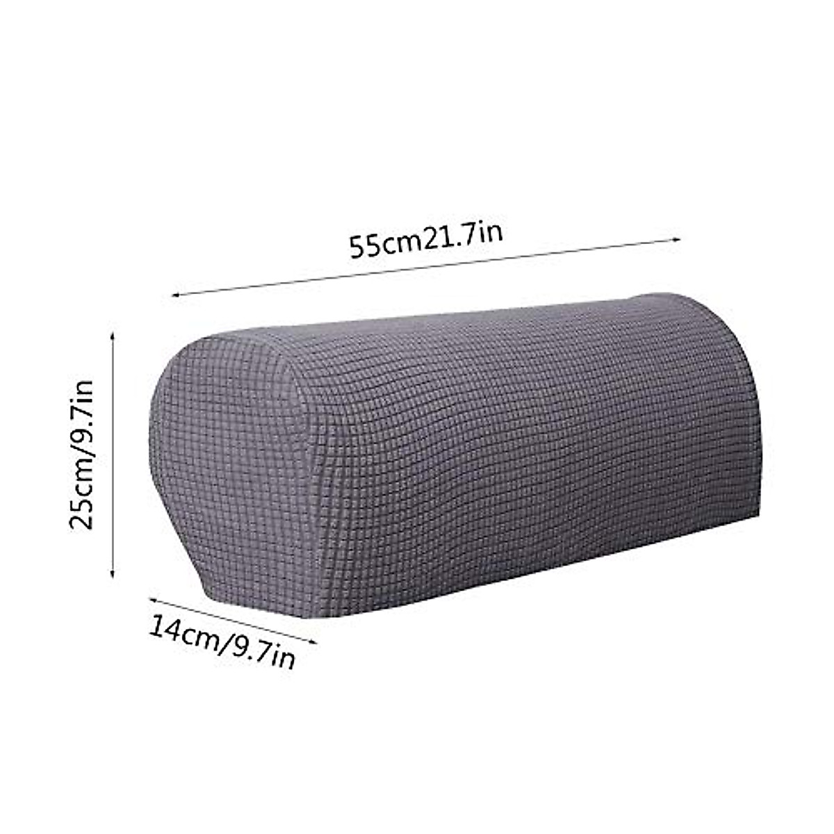BORDSTRACT 2PCS Armrest Covers, Thick Couch Cover Armchair Slipcovers, Stretch Sofa Arm Covers Protector, for Chair Sofa Recliner Waterproof Dustproof(Light Gray)