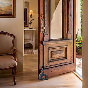 DreamsEden Cast Iron Elephant Door Stopper, Small Elephant Decorative Doorstops Metal Cute Animal Door Stop