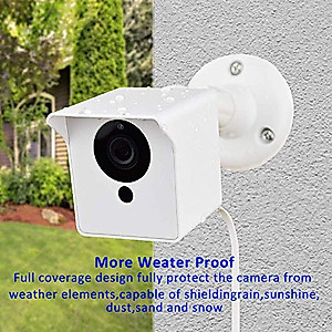Wyze Camera Outdoor Mount for Wyze Cam V2,Wyze Mount with Weather Proof for Wyze Cam Outdoor or Indoor Use[Wyze Camera Not Included] - White,2Pack