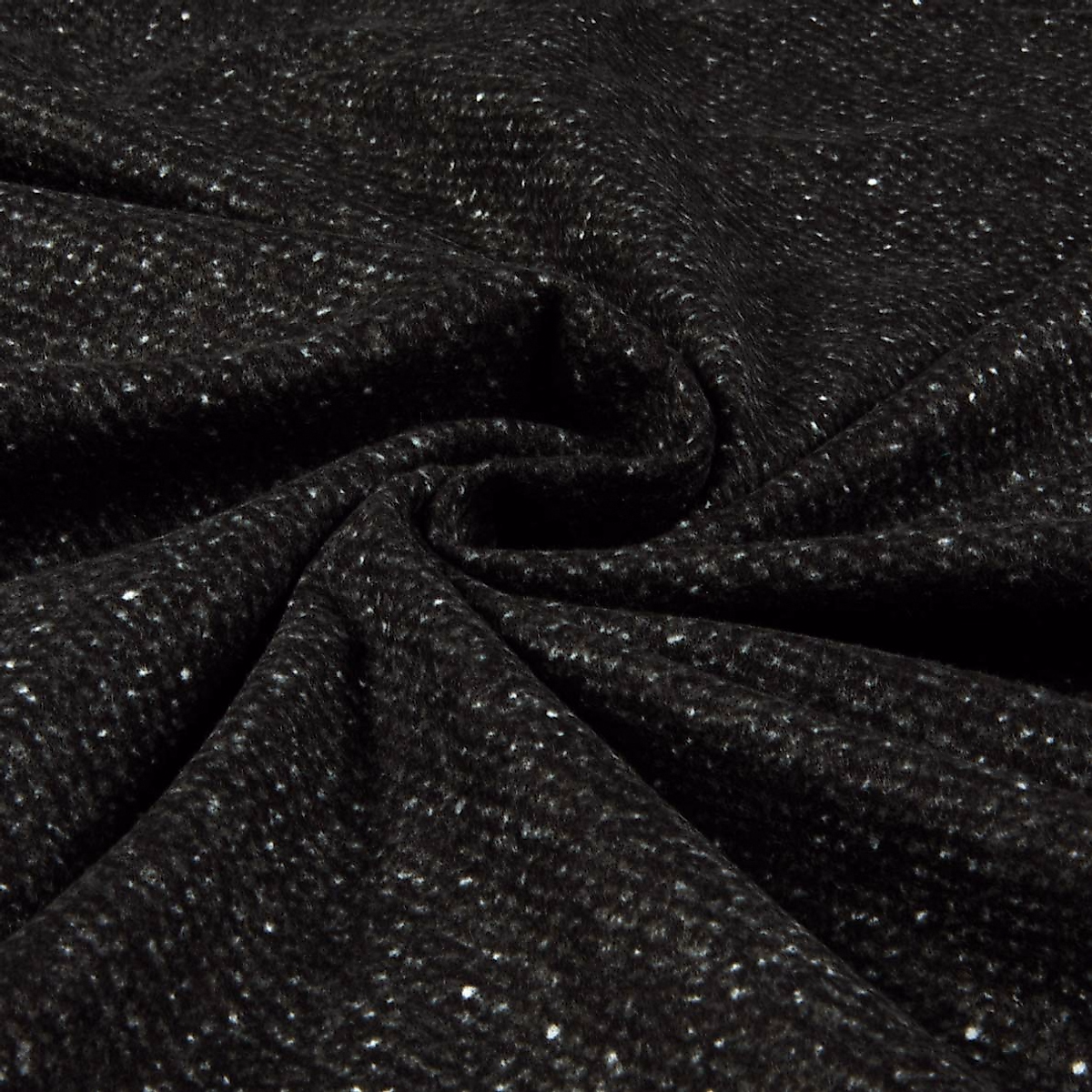 Maywood Studio Woolies Flannel Nubby Tweed Salt & Pepper, Fabric by the Yard