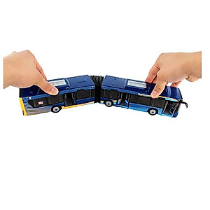 Daron MTA New York City Bus 16" Articulated Bus RT8571 Toy, Blue , Brown