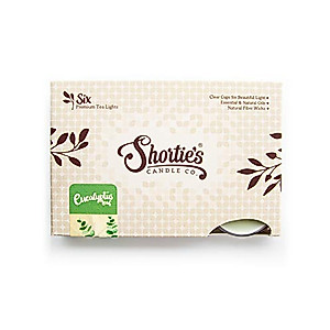 Eucalyptus Leaf Premium Tealight Candles Multi Pack - Highly Scented with Essential & Natural Oils - 12 Green Tea Lights - Beautiful Candlelight - Made in The USA - Fresh & Clean Collection