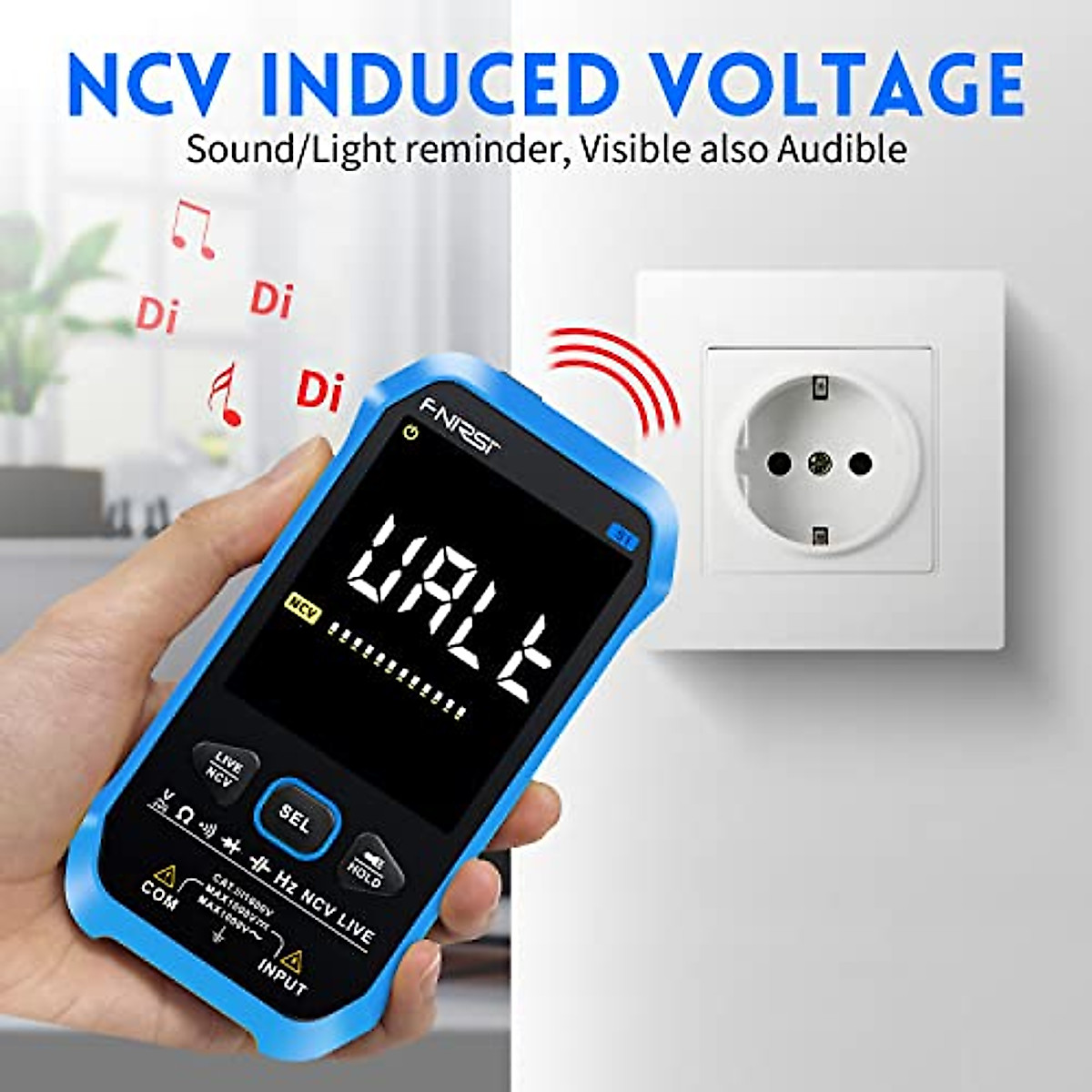 Digital Multimeter FNIRSI S1 Smart Electrical Tester NCV Measures AC/DC Voltage Resistance Continuity Capacitance Temperature Frequency Diode Live Wire Auto Measurement 9999 Counts TRMS