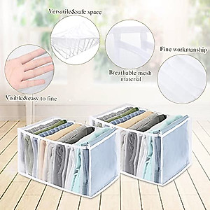 18 Pcs Drawer Organizers for Clothing Wardrobe Clothes Organizer Divider Foldable Mesh Closet Organizers and Storage for T-shirt, Jeans, Pants, Sock, Underwear, Bra (9 Grids, big)