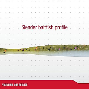 Berkley PowerBait MaxScent Fishing Soft Bait, Green Pumpkin Party, 4 1/4"