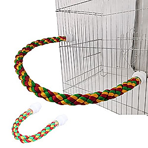 01 Bird Chew Toy, Bird Parrots Stand U Shape Bird Rope Perch for for Bird