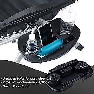 6 Pieces Gravity Chair Set, Gravity Chair Fabric, Gravity Chair Tray, Replacement Bungee Cord Trays for Carrying Cellphone, Snack, Water, Black Recliner Mesh Canvas Elastic Bungee Cord