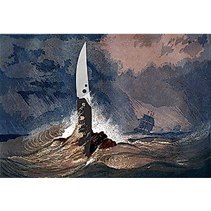 Spyderco Ikuchi Flipper Folding Utility Pocket Knife with 3.26" CPM S30V Stainless Steel Blade and Carbon Fiber G-10 Laminate Handle - PlainEdge - C242CFP